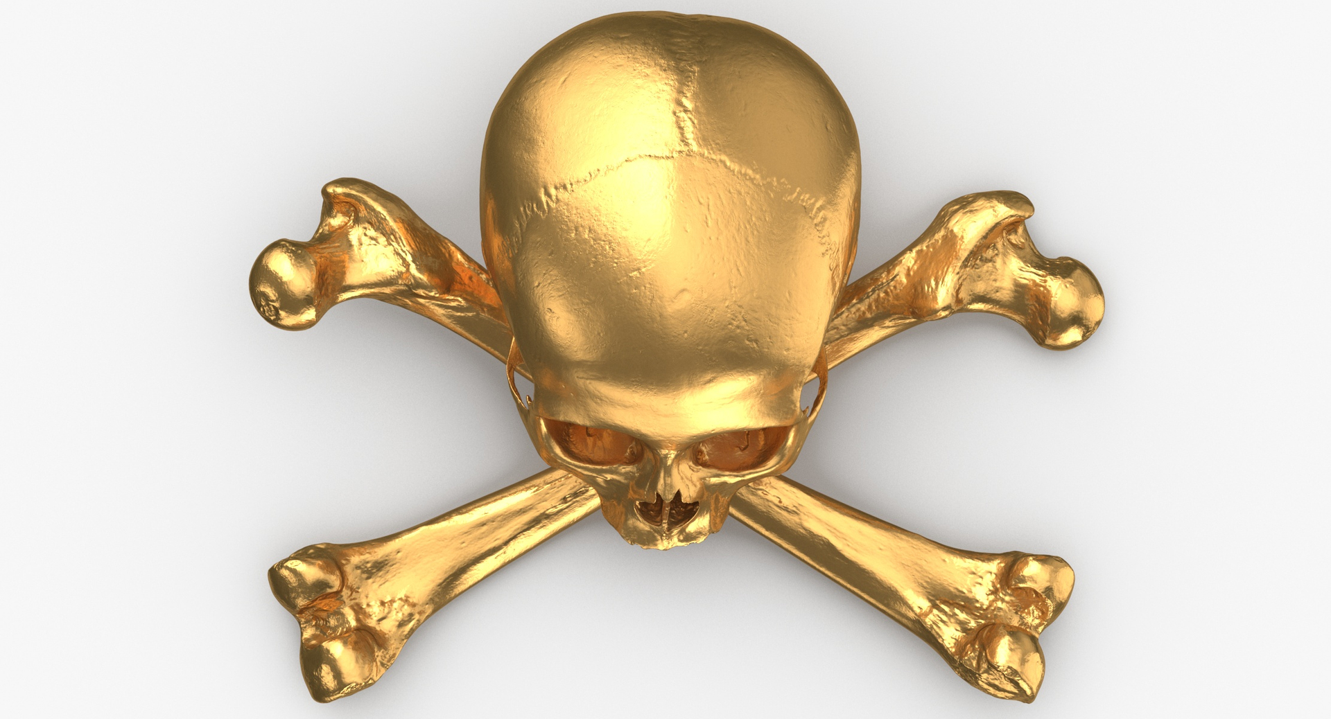 Pirate Skulls and Bones Collection Gold - 3 models 3D model ...