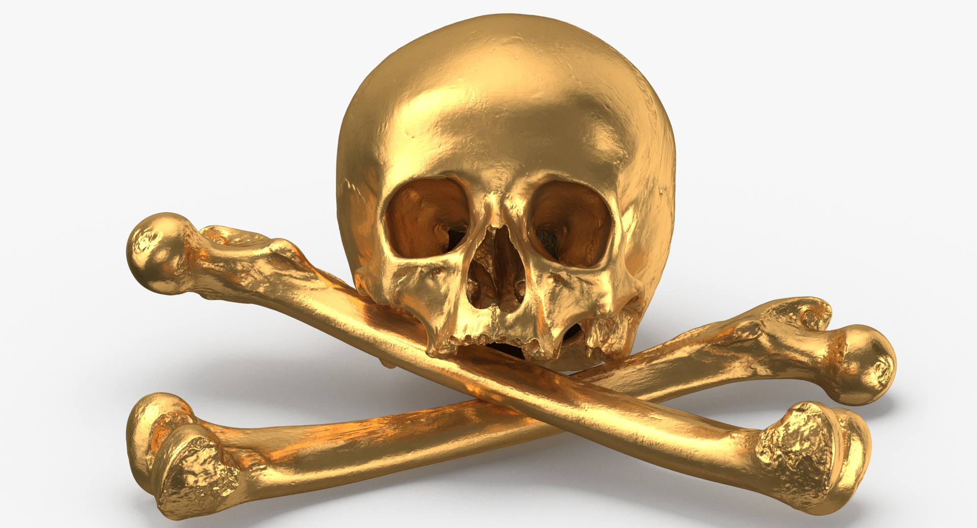 Pirate Skulls and Bones Collection Gold - 3 models 3D model ...