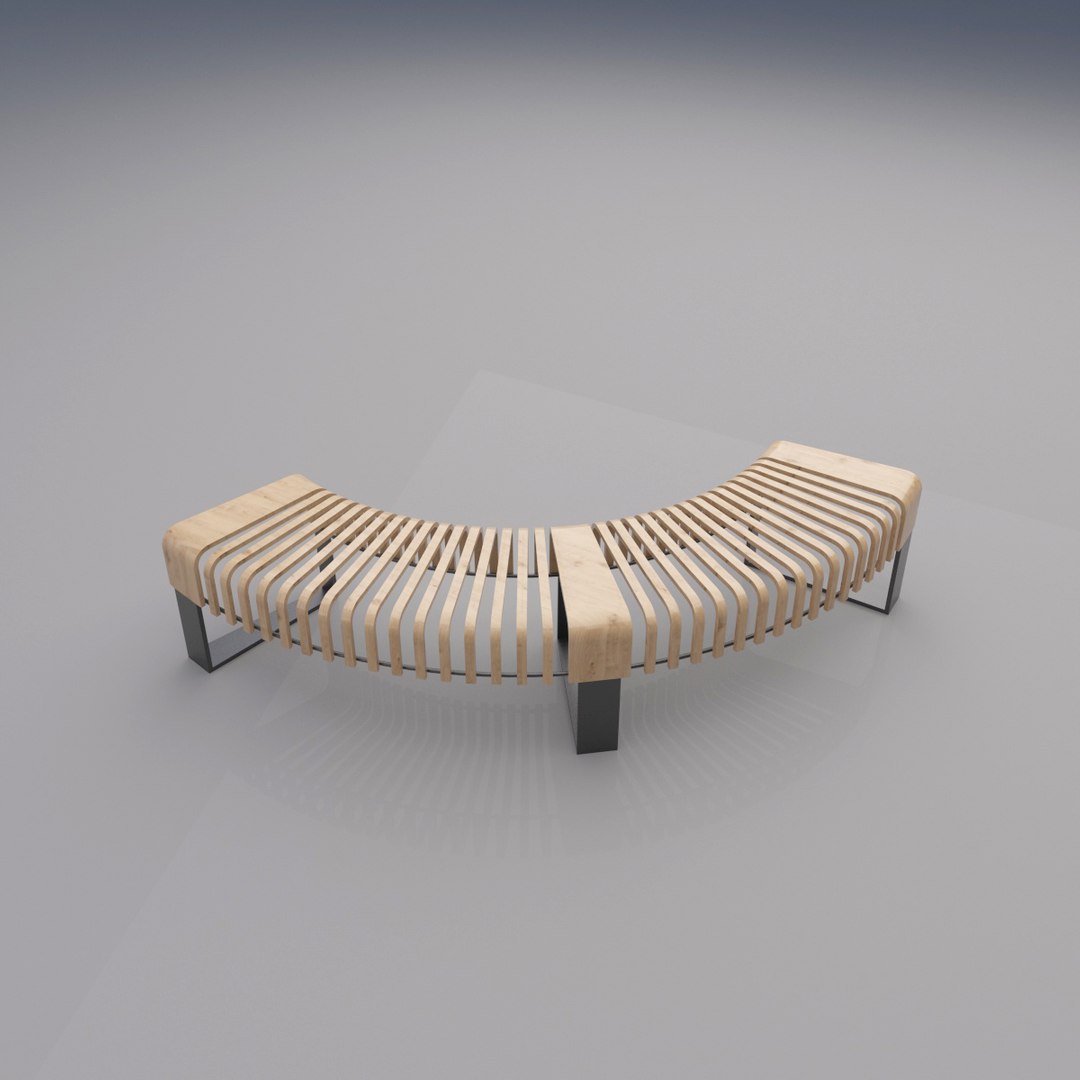 Curved Wooden Setting modeling 3D model - TurboSquid 1860003