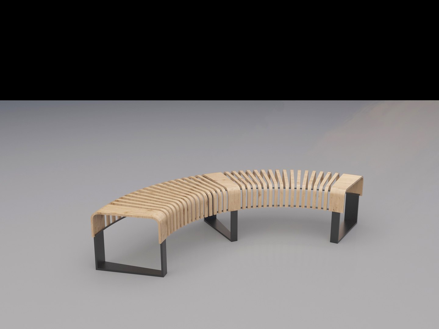 Curved Wooden Setting modeling 3D model - TurboSquid 1860003