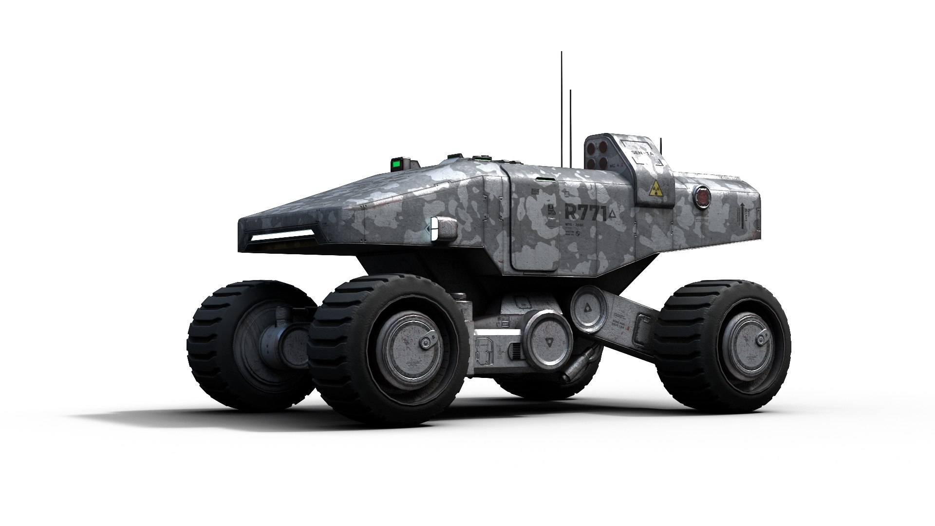 Mars military transporter vehicle 3D model - TurboSquid 1608432