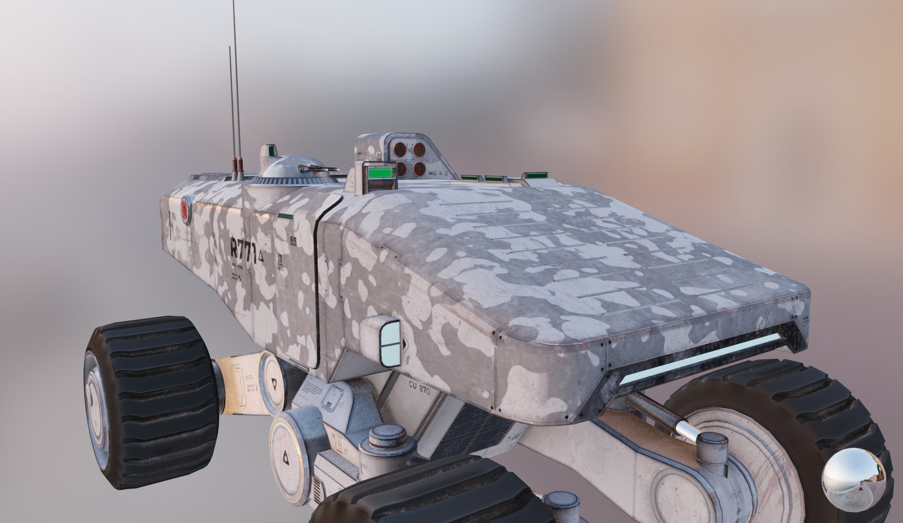 Mars military transporter vehicle 3D model - TurboSquid 1608432