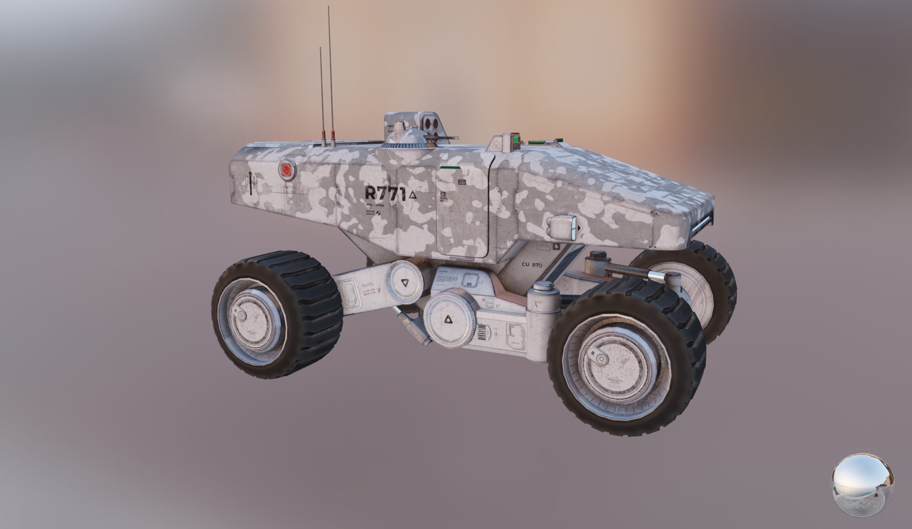 Mars military transporter vehicle 3D model - TurboSquid 1608432