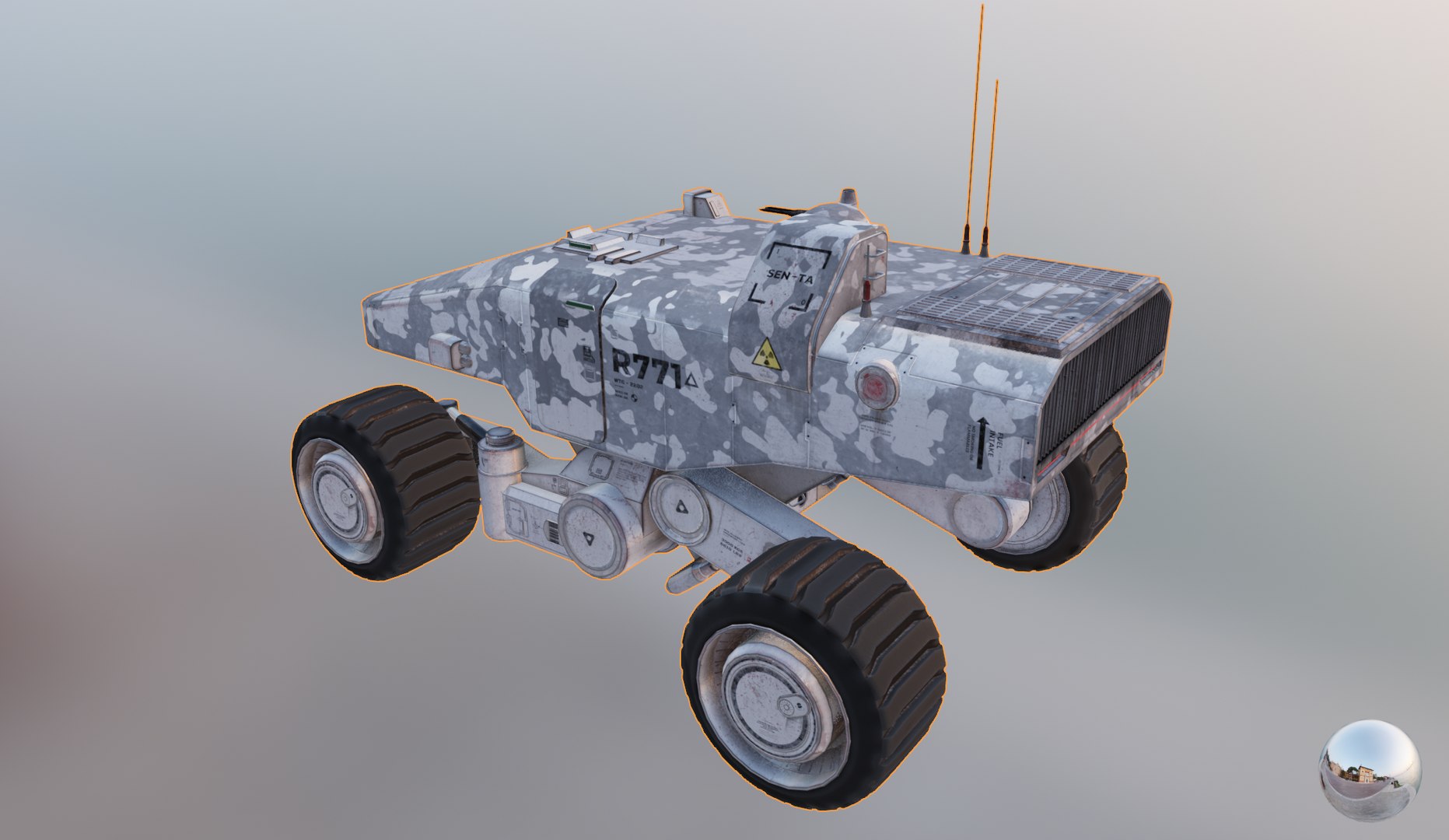 Mars Military Transporter Vehicle 3D Model - TurboSquid 1608432
