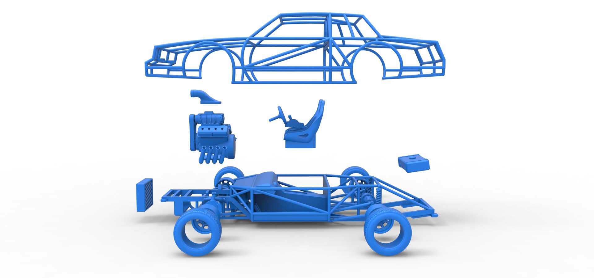 Diecast Exo Car Scale 1 To 25 3D Model - TurboSquid 2091192