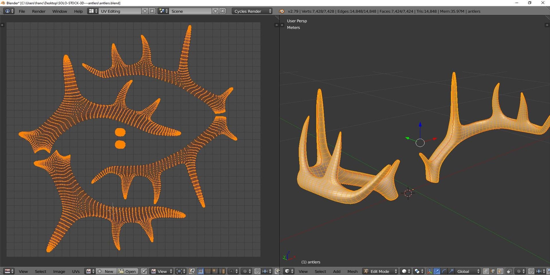 Antlers Ready Model - TurboSquid 1476543