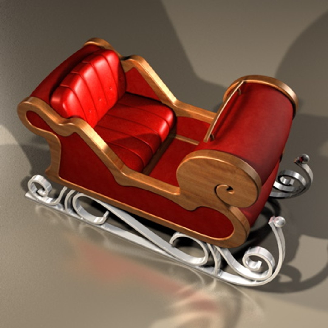 Xmas Sleigh Santa Clause Obj