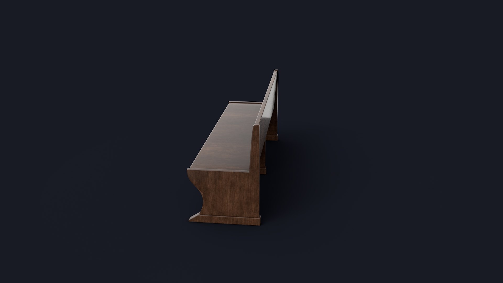 3D Wooden Bench Long - TurboSquid 1995904