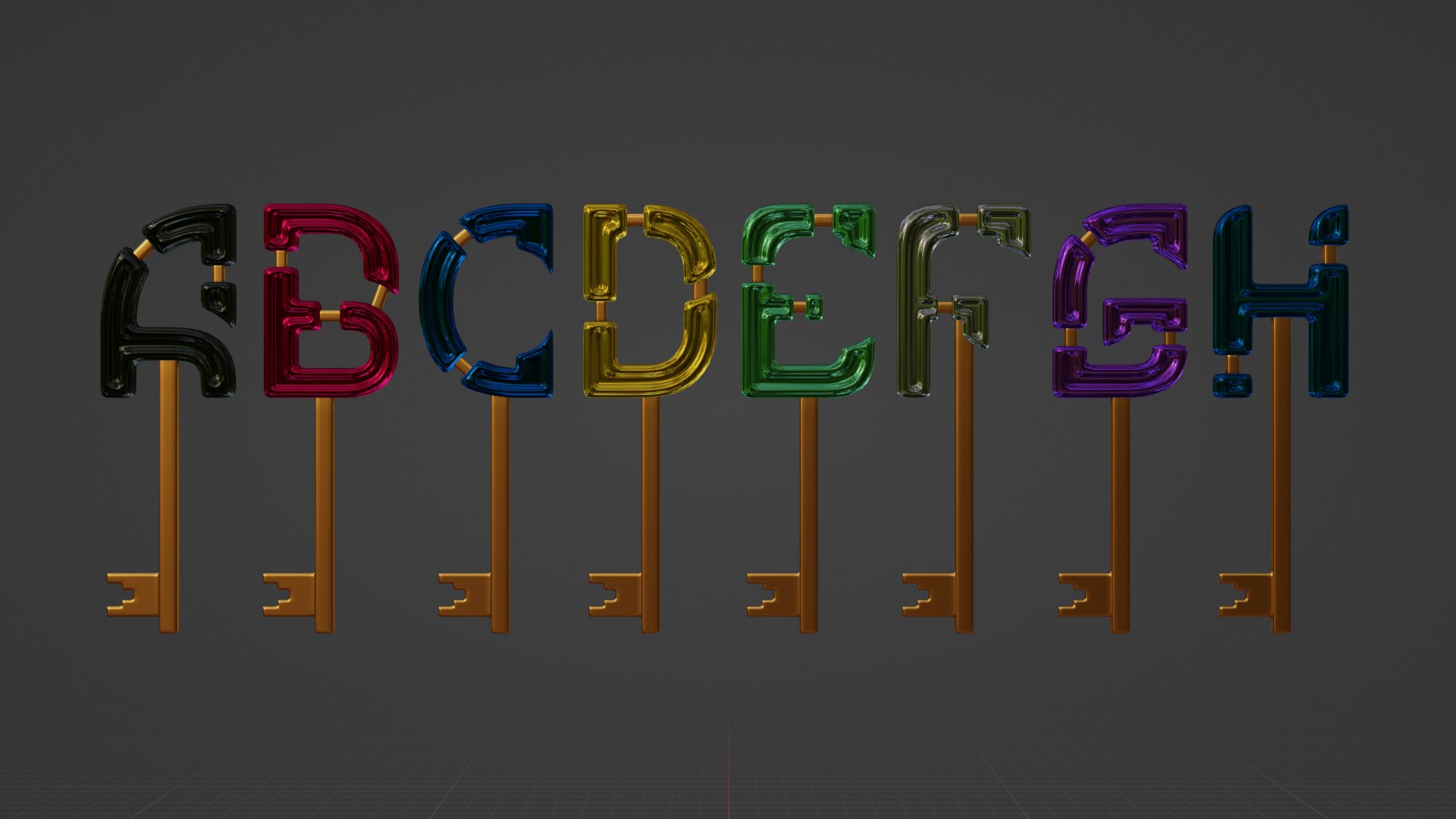 3D Alphabet Keys - TurboSquid 1826925