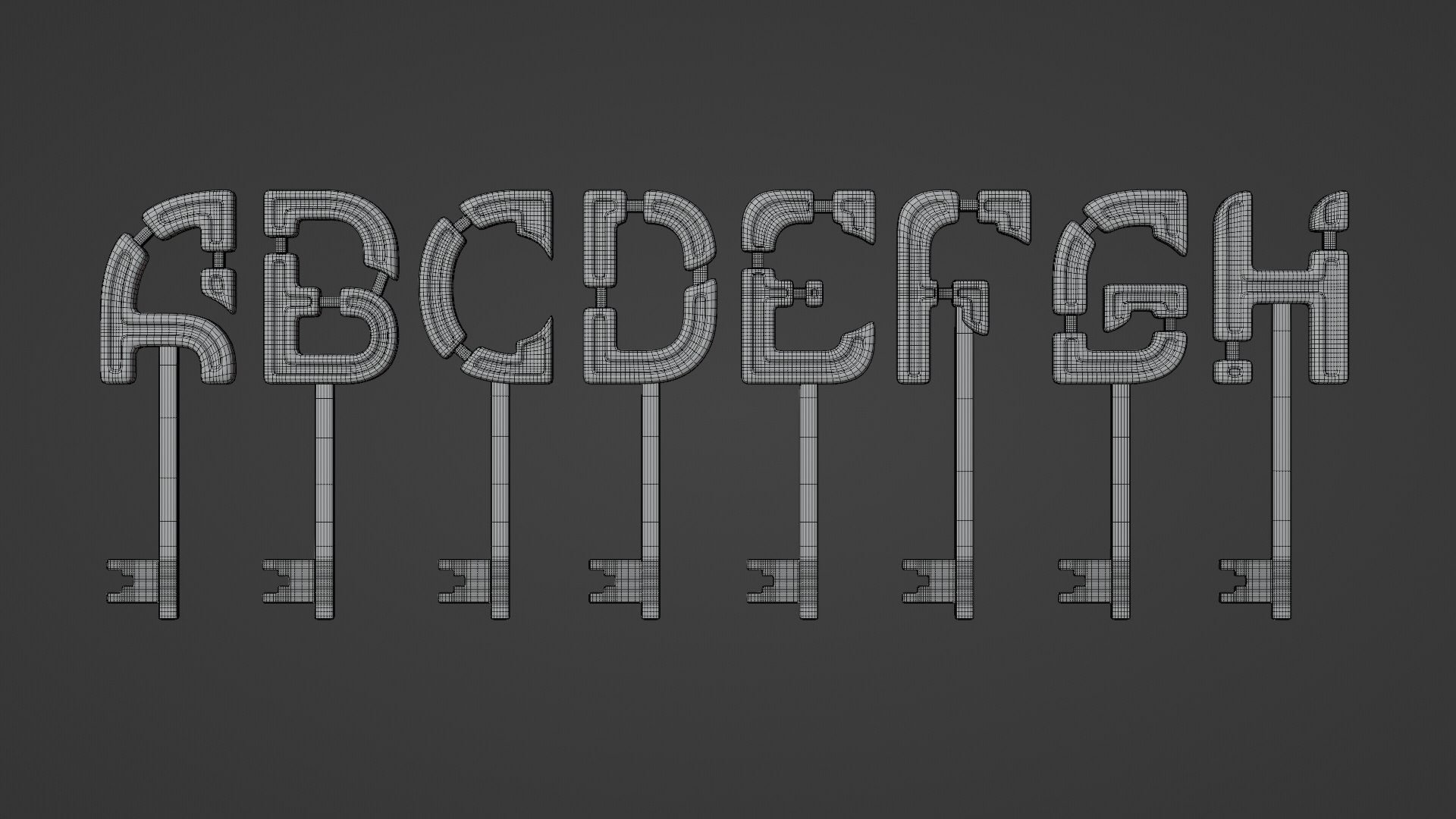 3D Alphabet Keys - TurboSquid 1826925