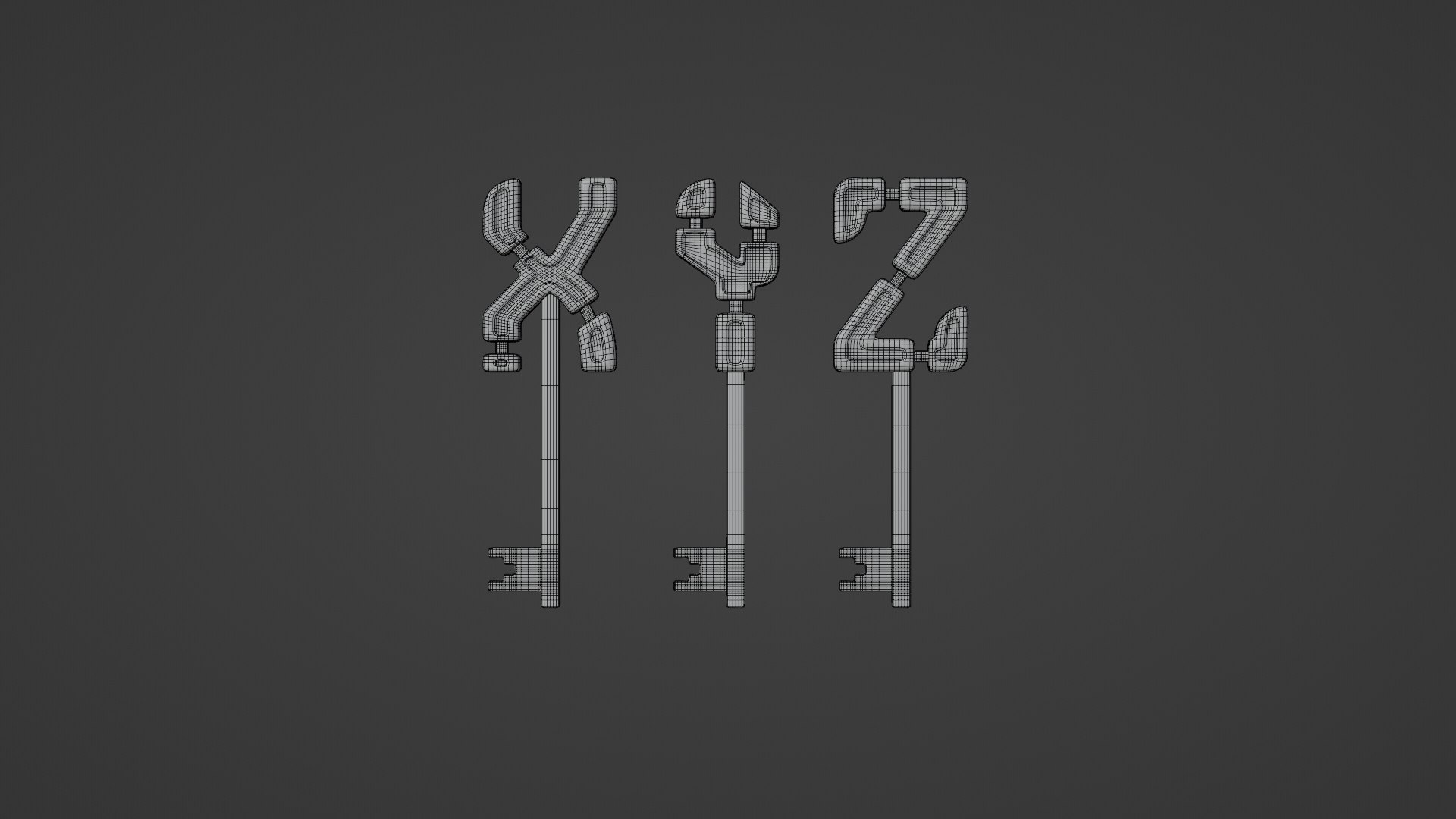 3D Alphabet Keys - TurboSquid 1826925