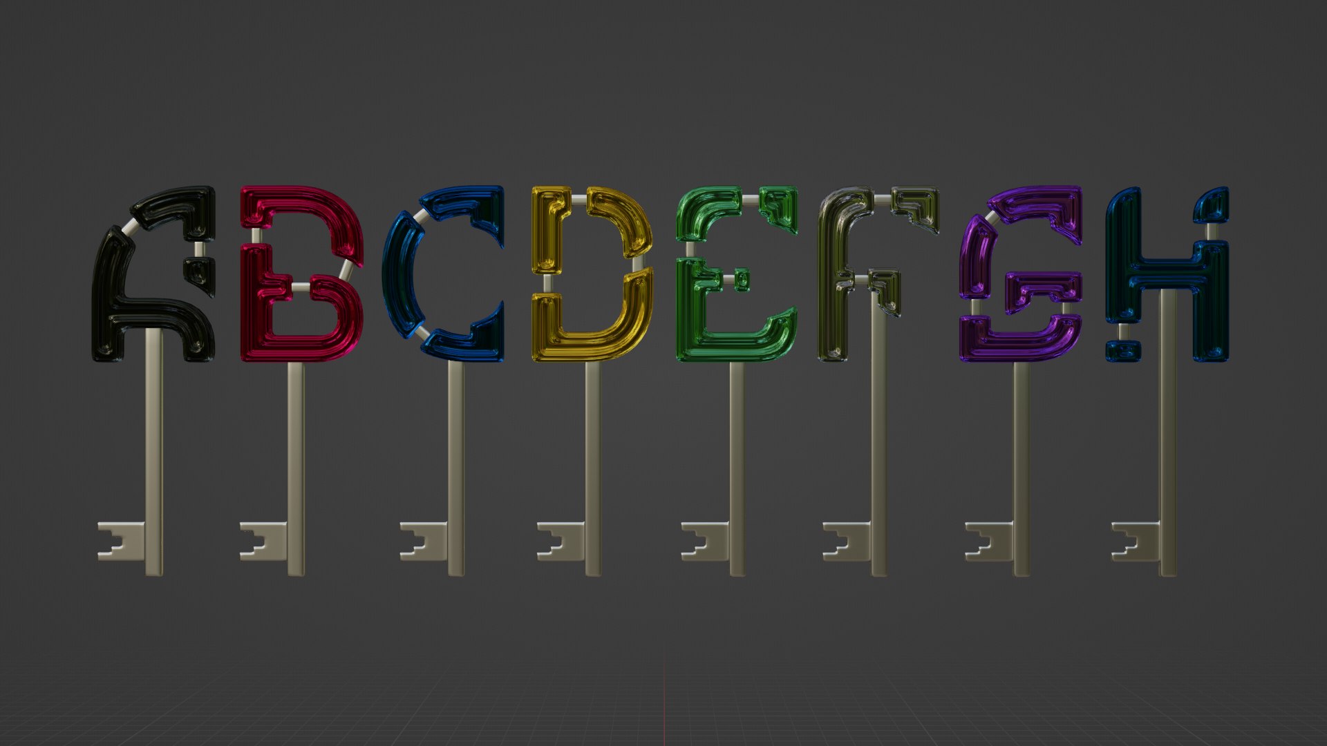 3D Alphabet Keys - TurboSquid 1826925