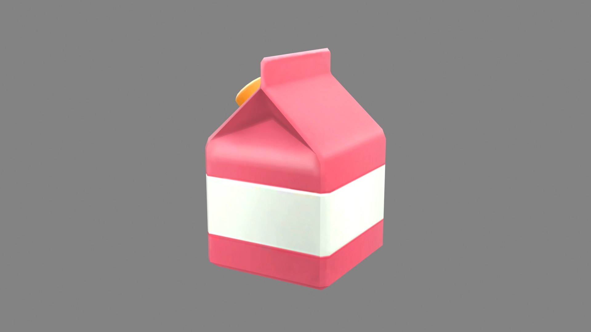 3D Cartoon Boxed Milk - TurboSquid 1937376
