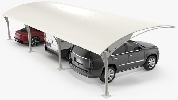 3D Parking Shed with Car - TurboSquid 1911715
