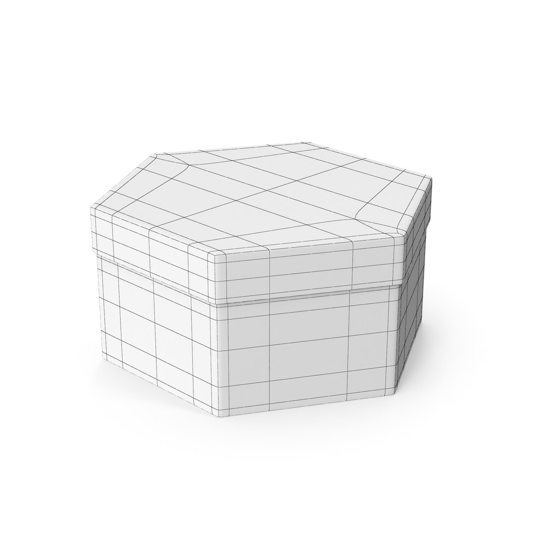 3D Red Hexagon Box - TurboSquid 2081953