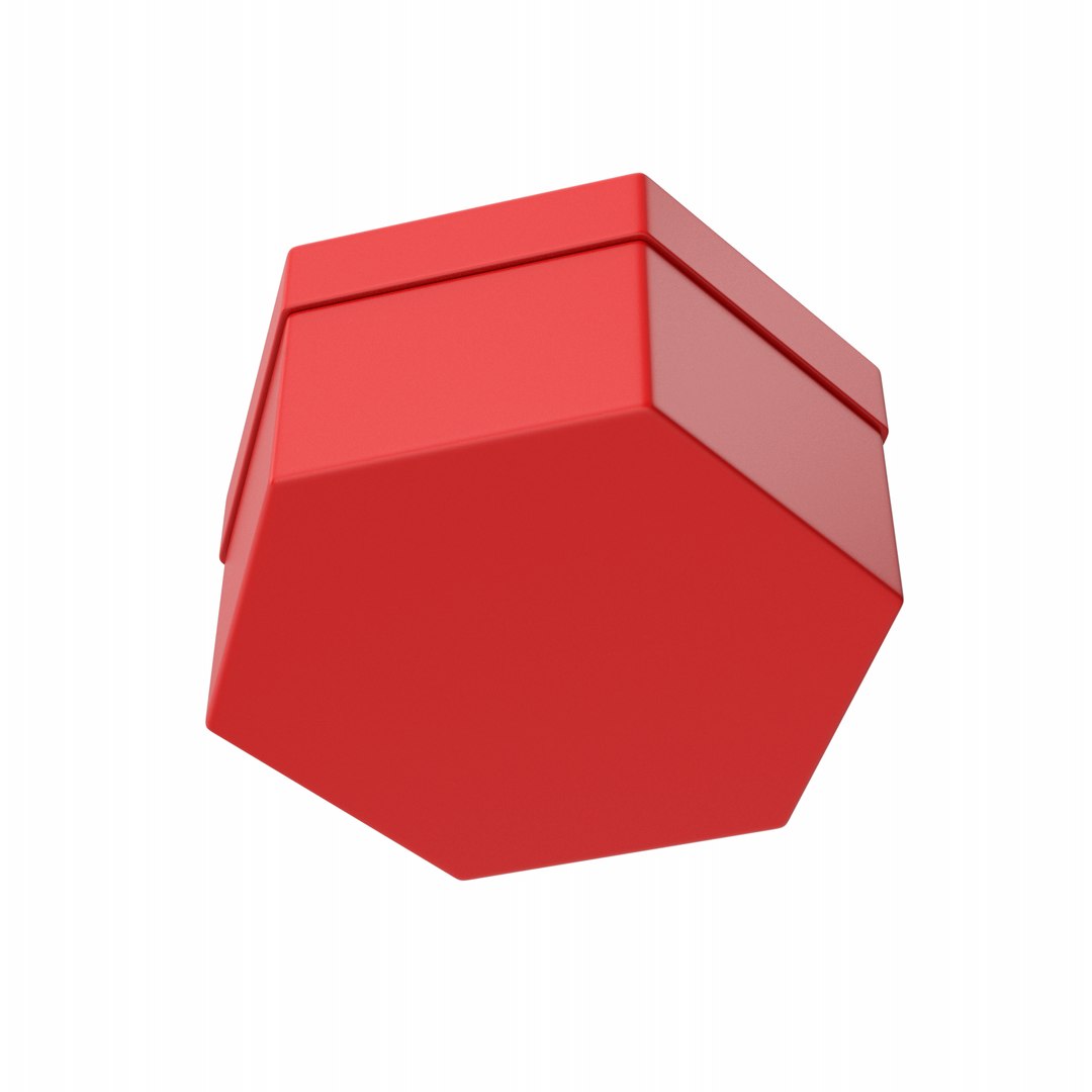3D Red Hexagon Box - TurboSquid 2081953