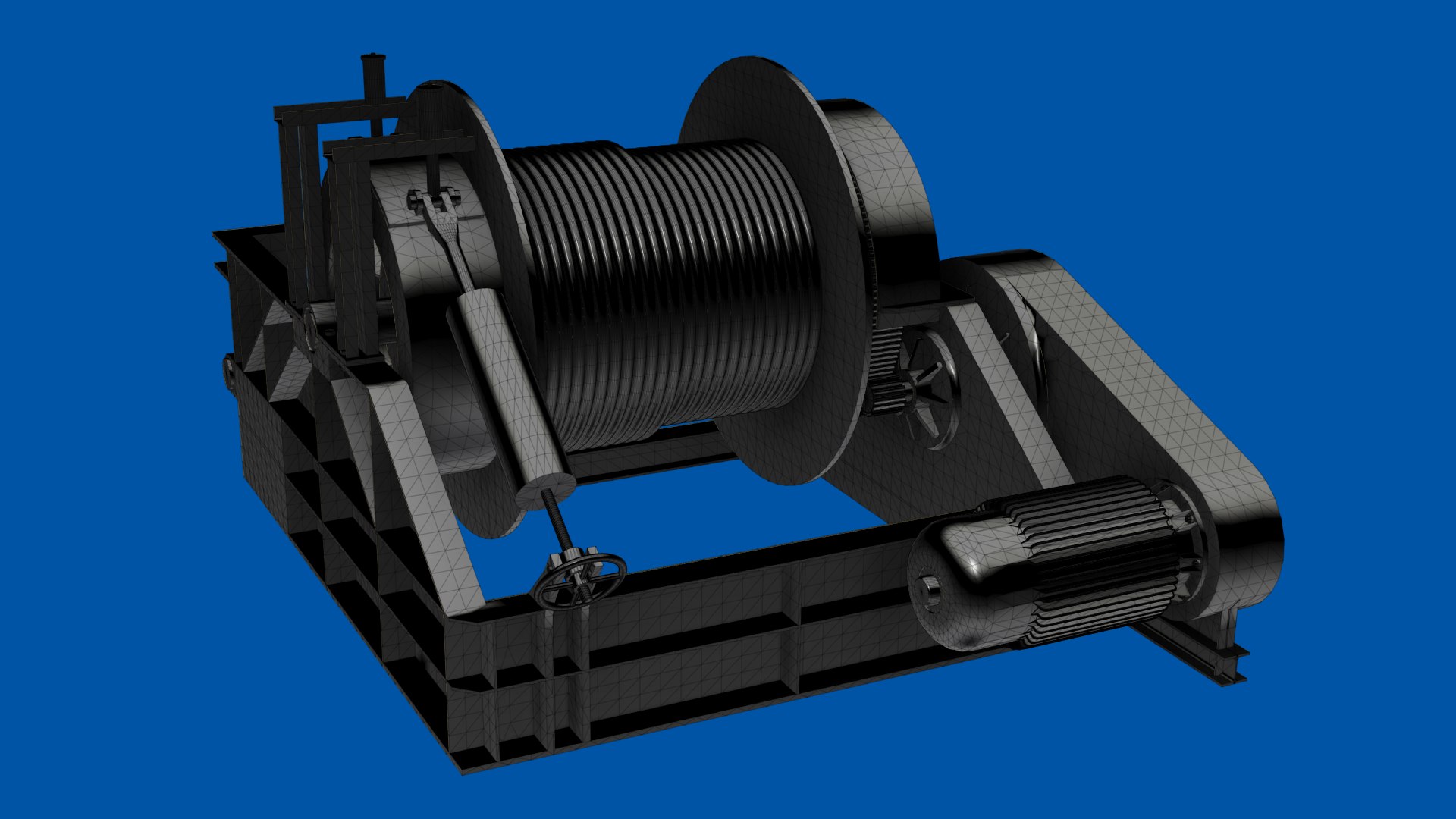 3D 50t Anchor Mooring Winch - TurboSquid 2340251