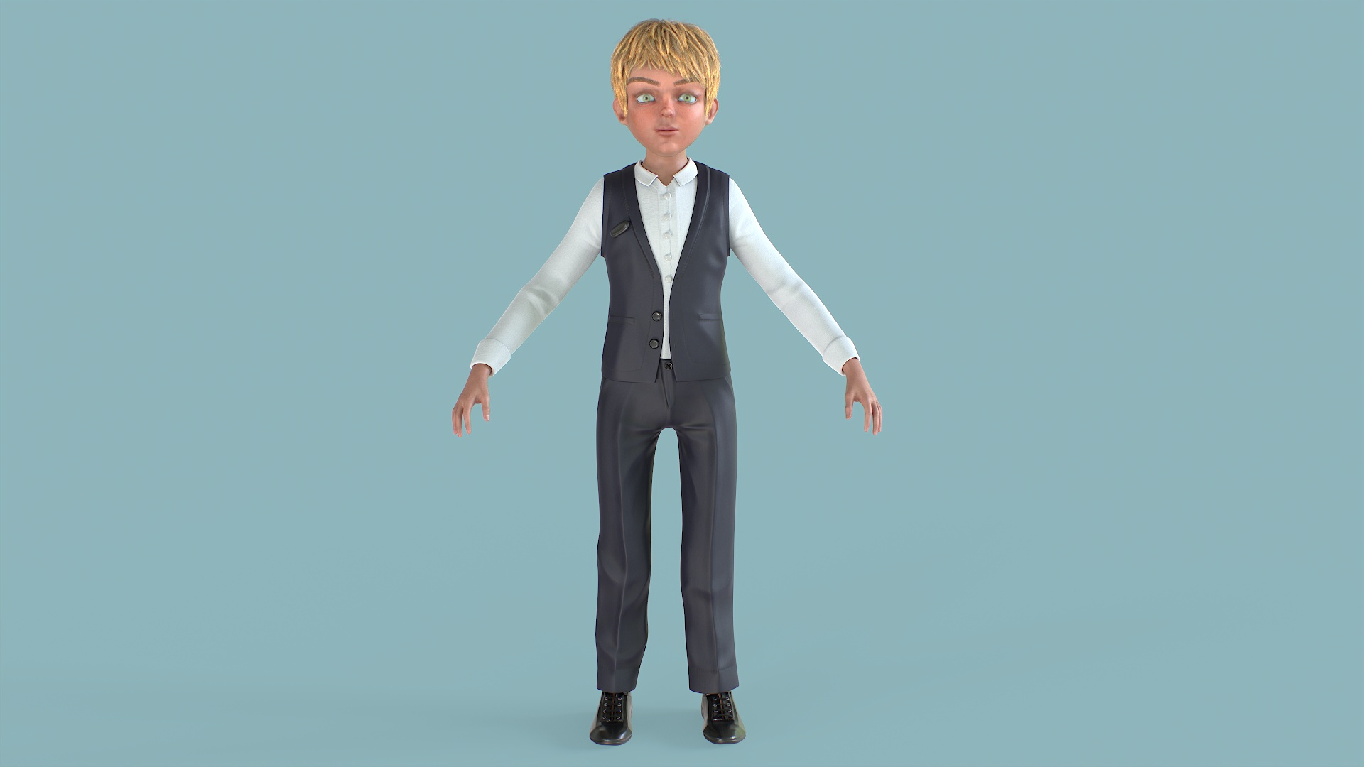Cartoon Boy School 3D Model - TurboSquid 1895874