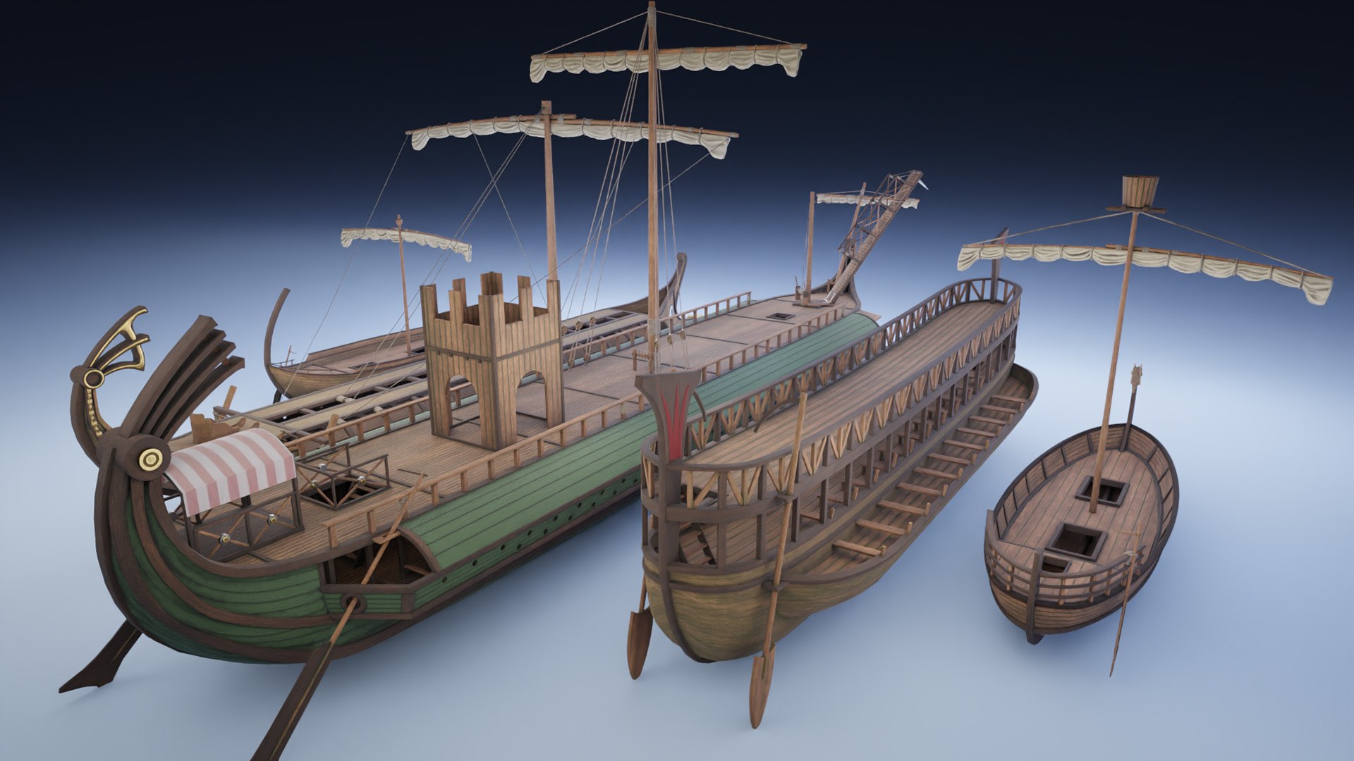 Ancient Ships 3D Model - TurboSquid 2047831