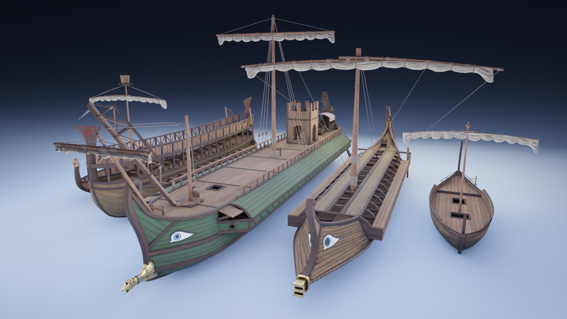 Ancient Ships 3D Model - TurboSquid 2047831