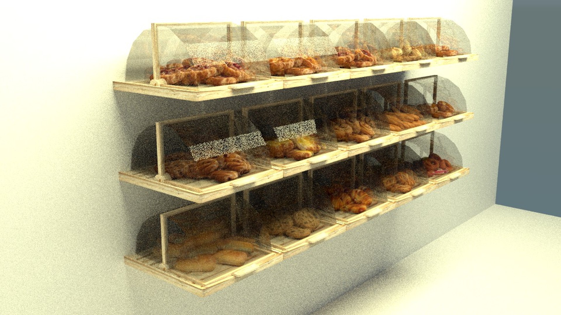 3d Bakery Display Model