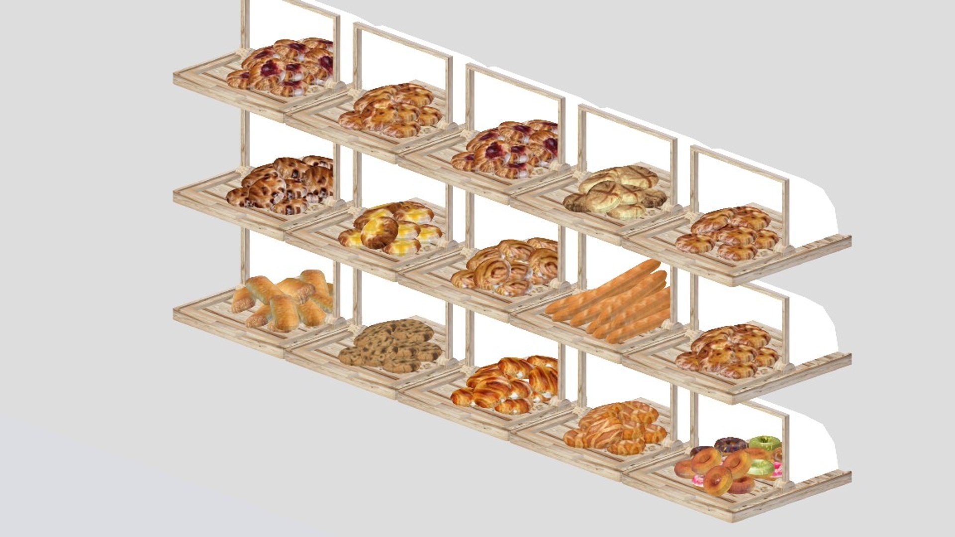3d Bakery Display Model