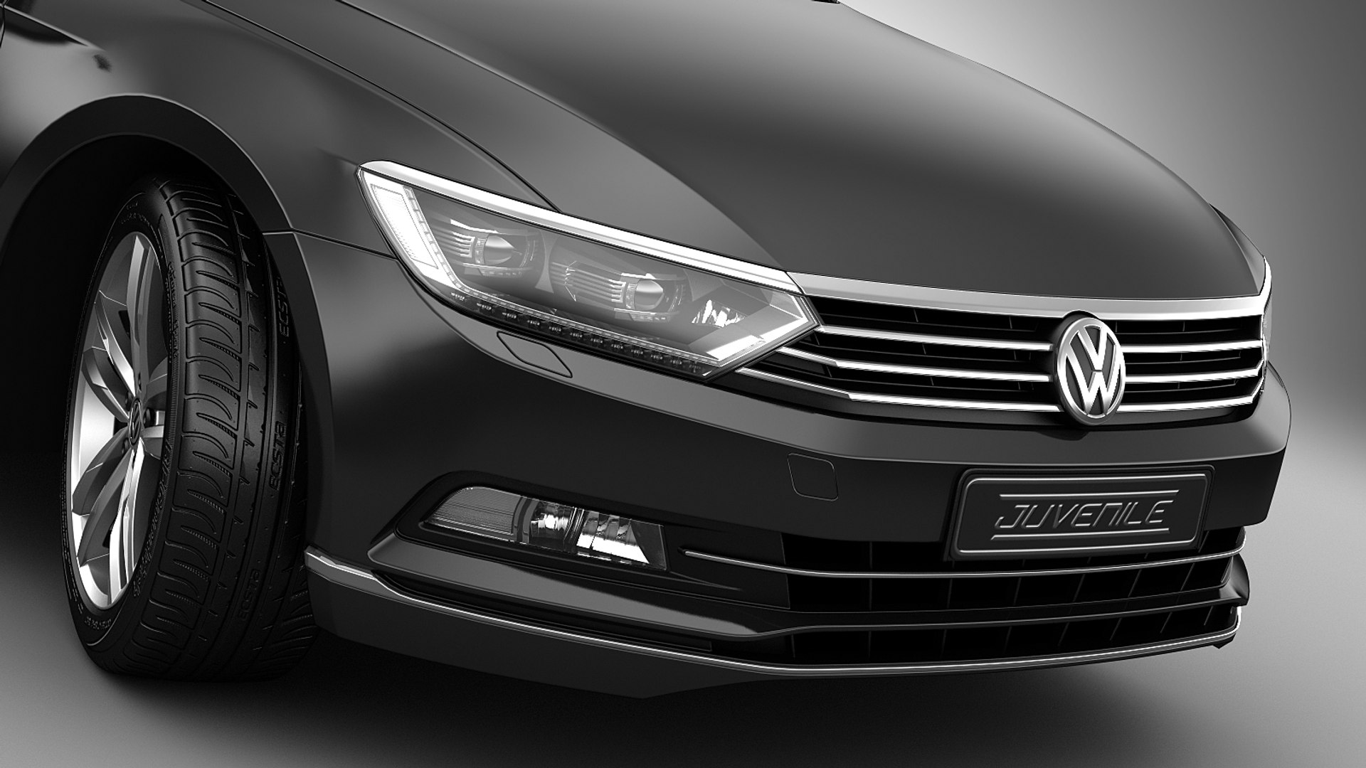 3d volkswagen passat b8 model