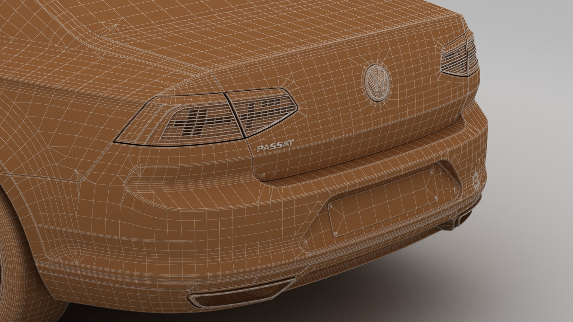 3d volkswagen passat b8 model