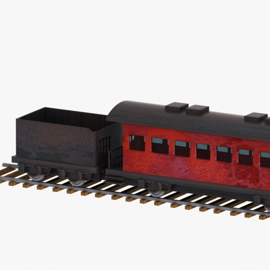 3d Cartoon Train Car Model