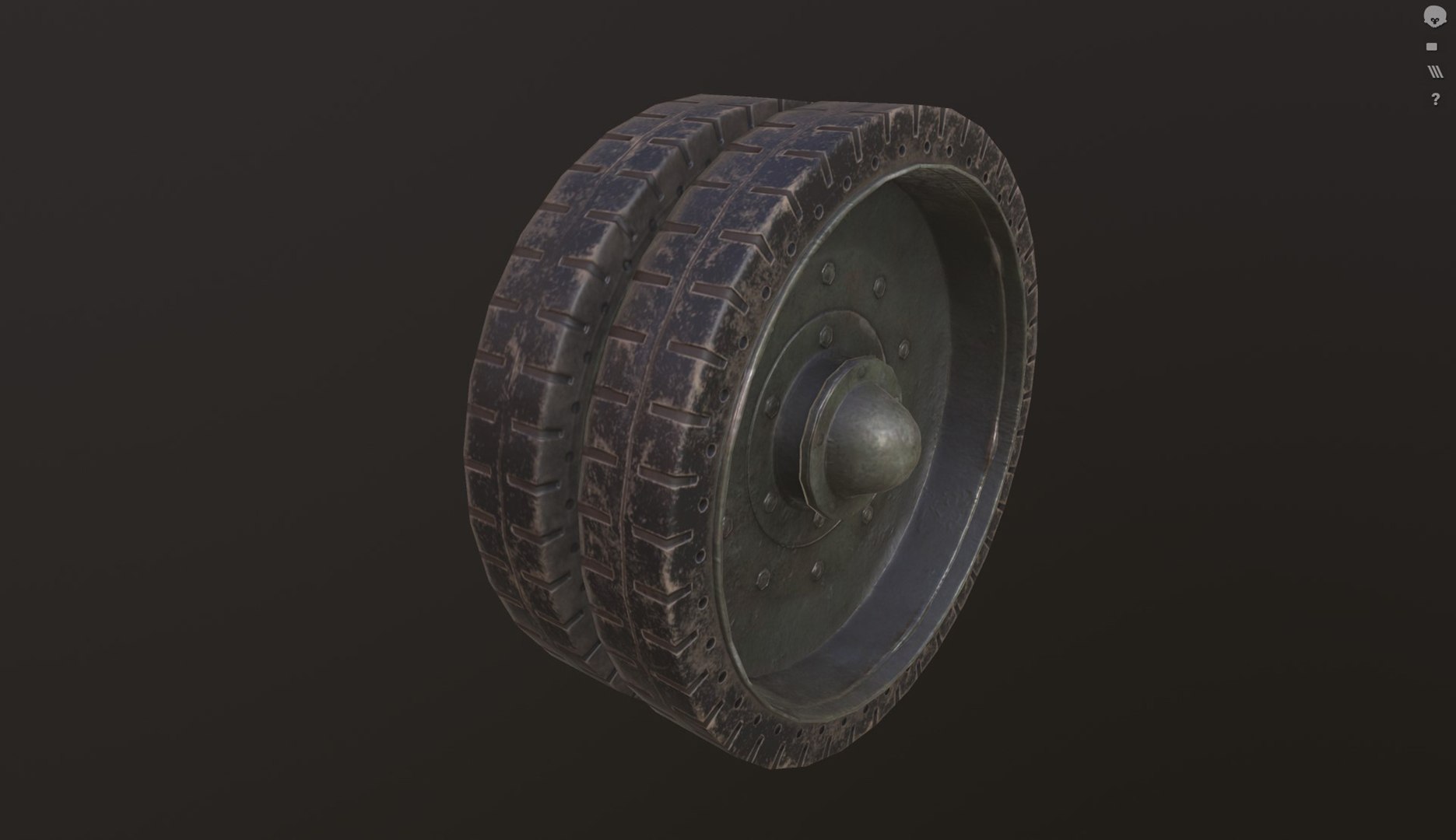 3D game ready tank wheel - TurboSquid 2081327