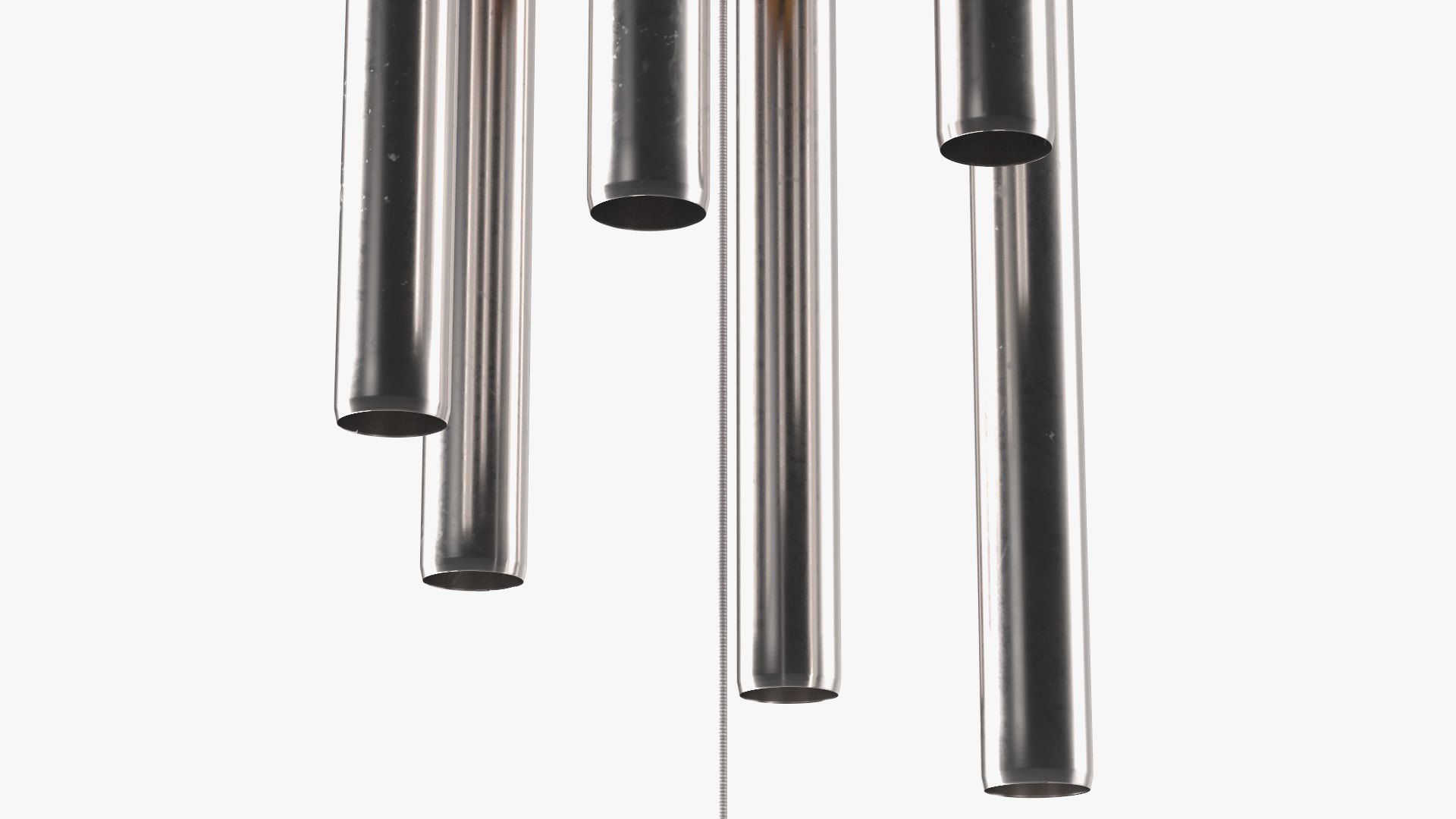 3D Chrome Plated Wind Chime - TurboSquid 1841737