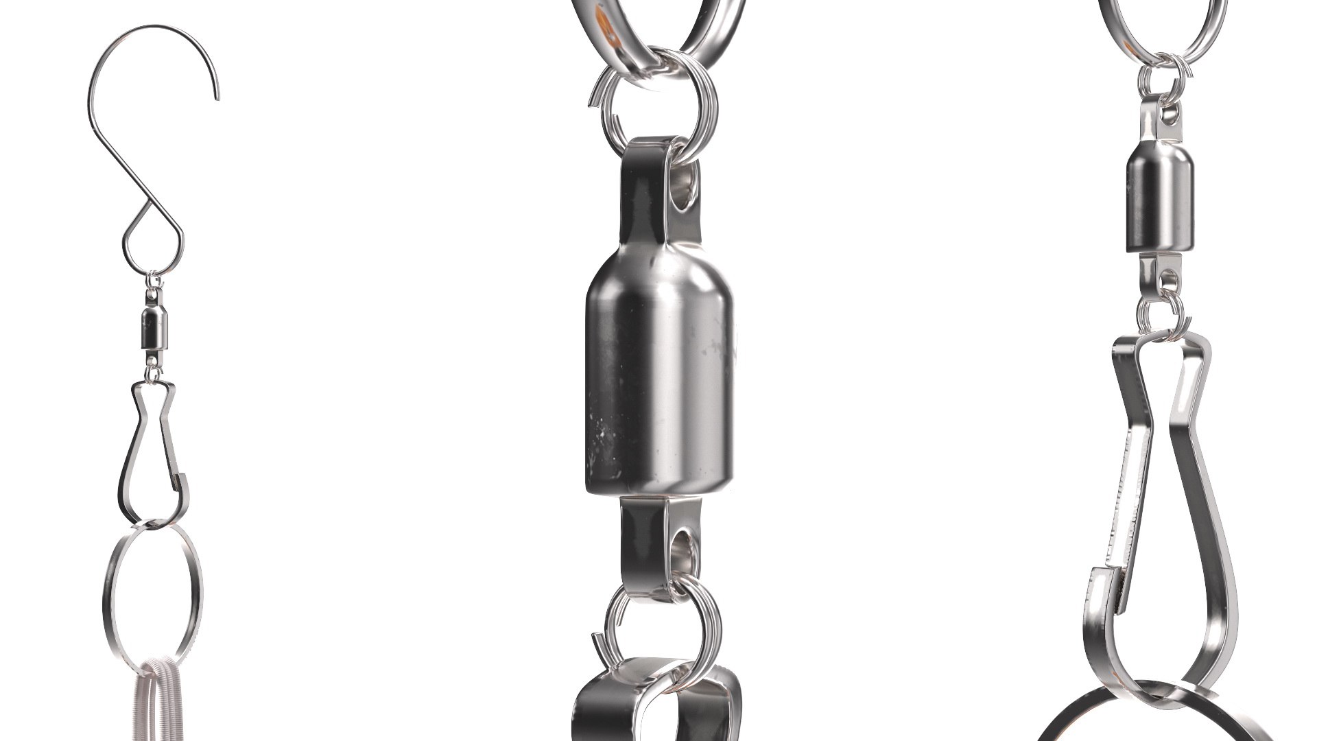 3D Chrome Plated Wind Chime - TurboSquid 1841737