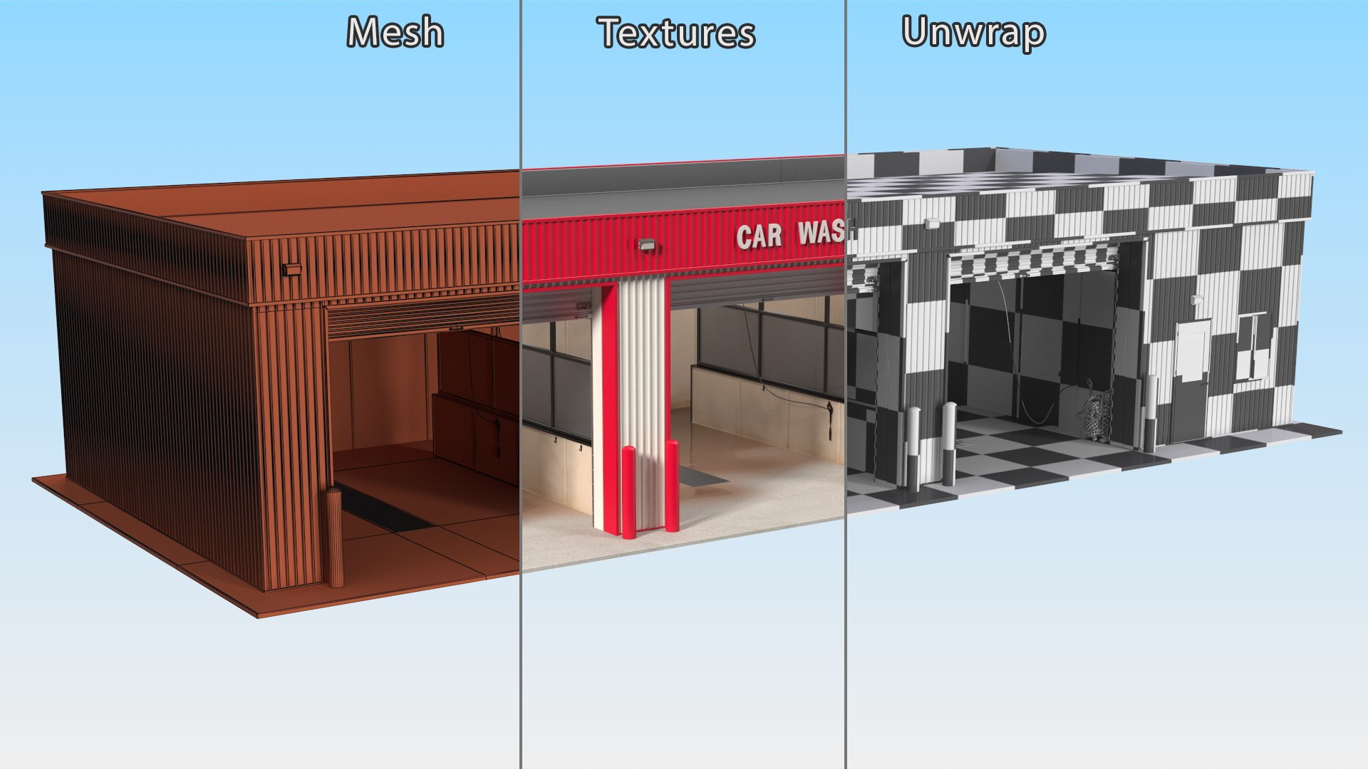 Car Wash Buildings Collection 3D model - TurboSquid 2120950