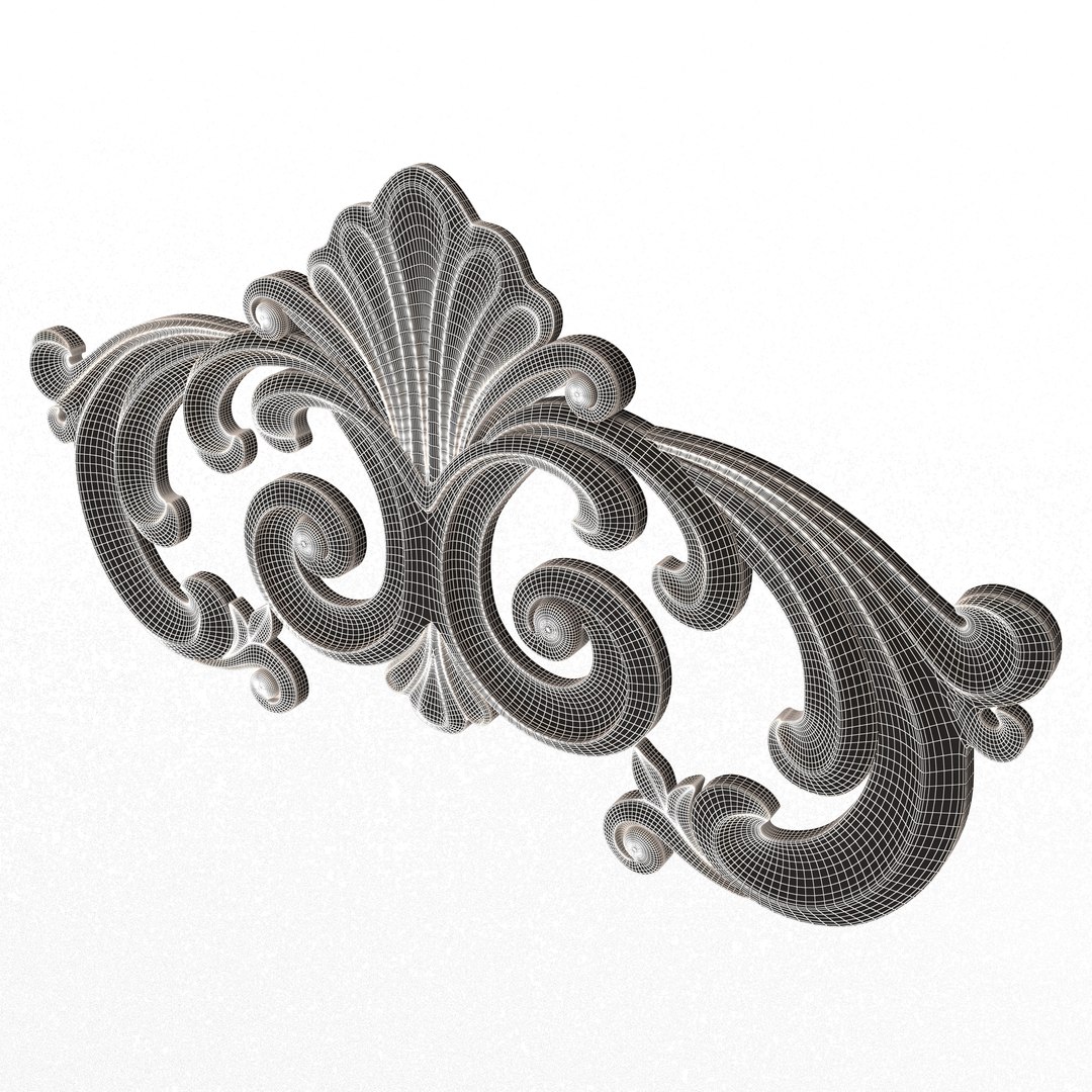 Carved Plaster Molding Decoration 021 3D Model - TurboSquid 1948284
