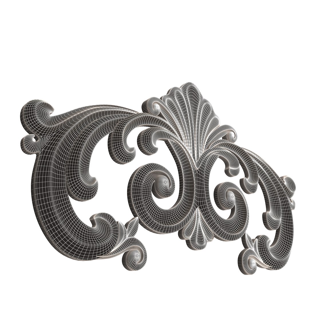 Carved Plaster Molding Decoration 021 3D Model - TurboSquid 1948284