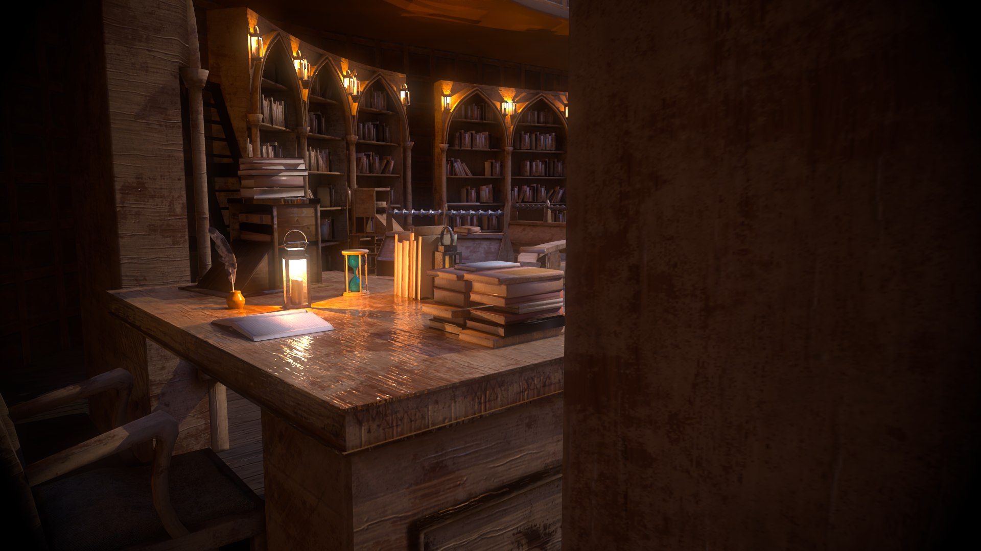 3D Medieval Library Model Pack Antique - TurboSquid 1772846