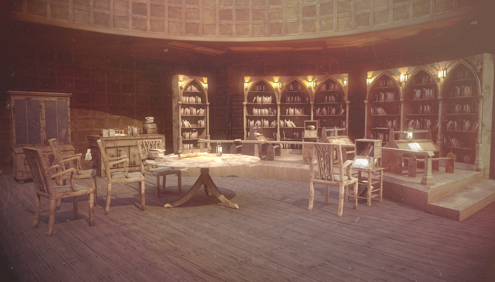 3D Medieval Library Model Pack Antique - TurboSquid 1772846