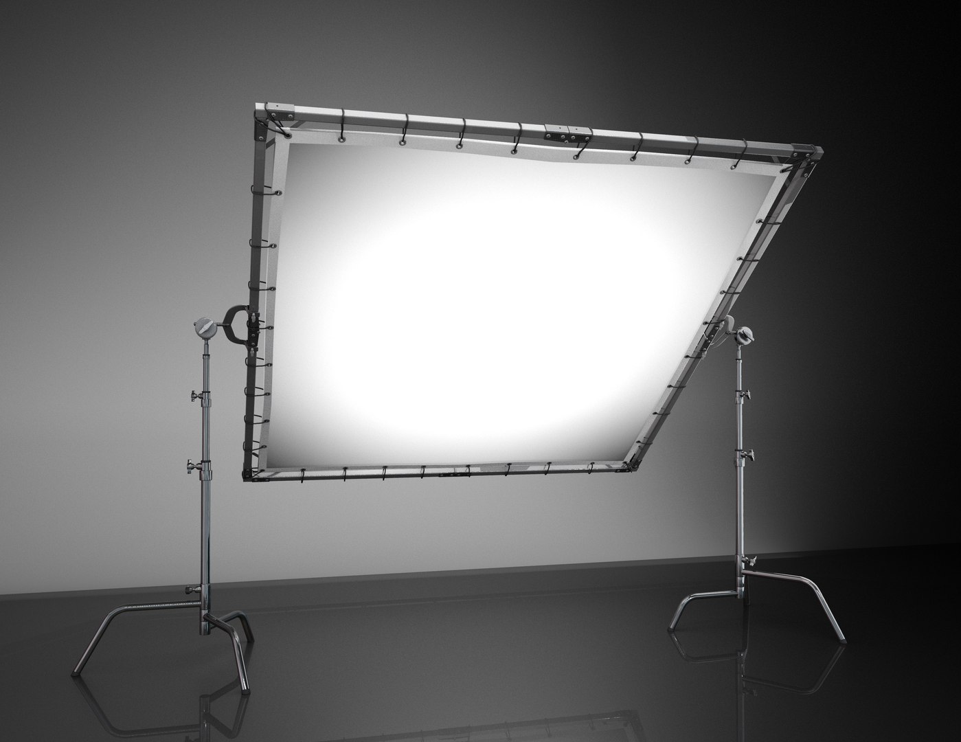 3D Model Large Scrim Butterfly Sunbounce Diffuser Silk Screen Frame ...