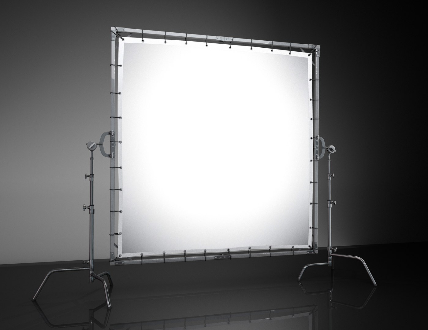 3D Model Large Scrim Butterfly Sunbounce Diffuser Silk Screen Frame ...