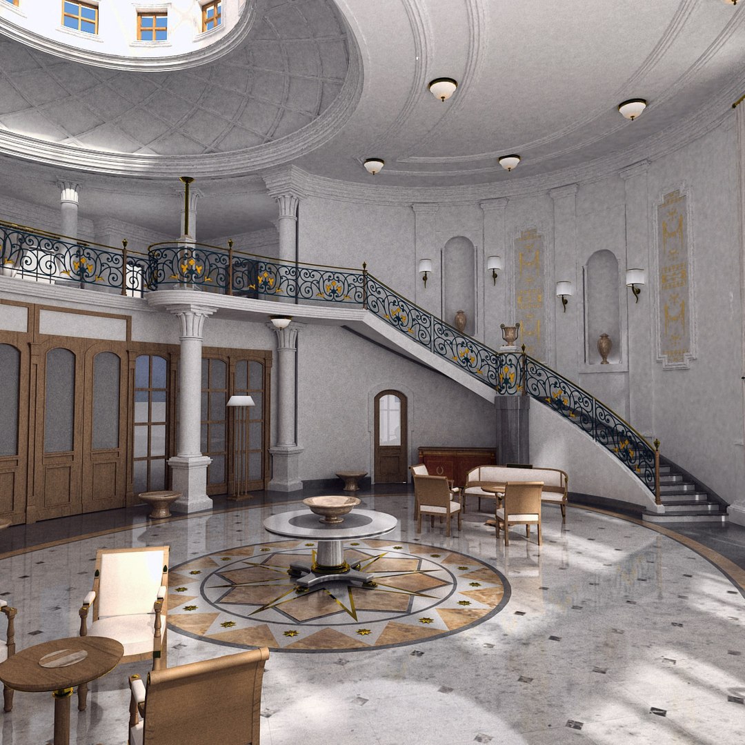 3d Classic Interior Model