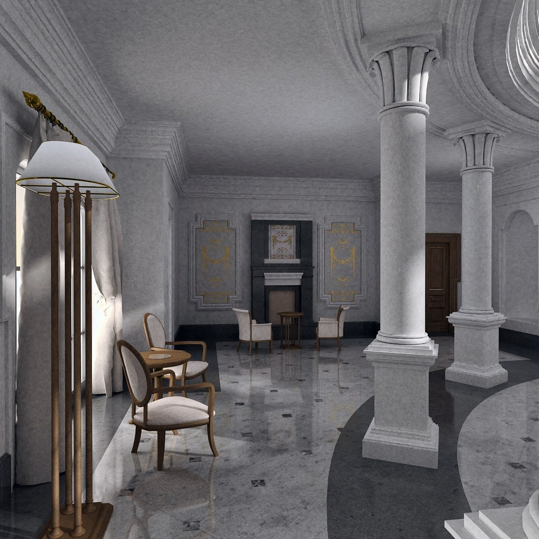 3d Classic Interior Model