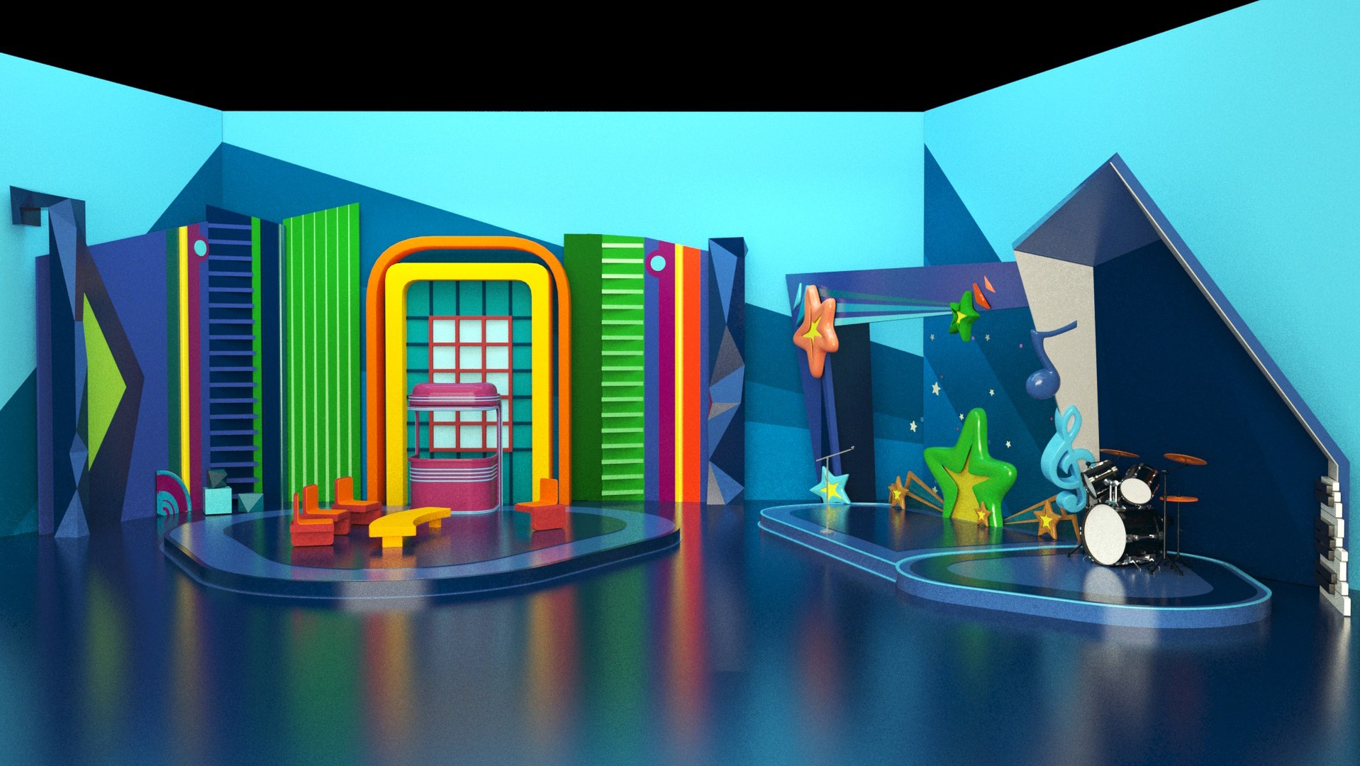 3D Child Tv Studio Design - TurboSquid 1764800