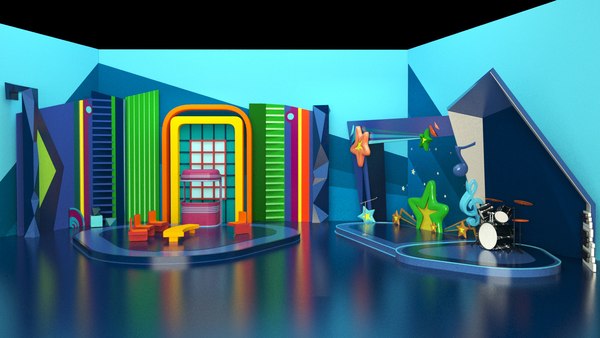 3D Child Tv Studio Design - TurboSquid 1764800