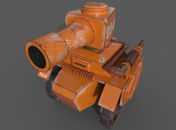 Orange tank 3D model - TurboSquid 1561893