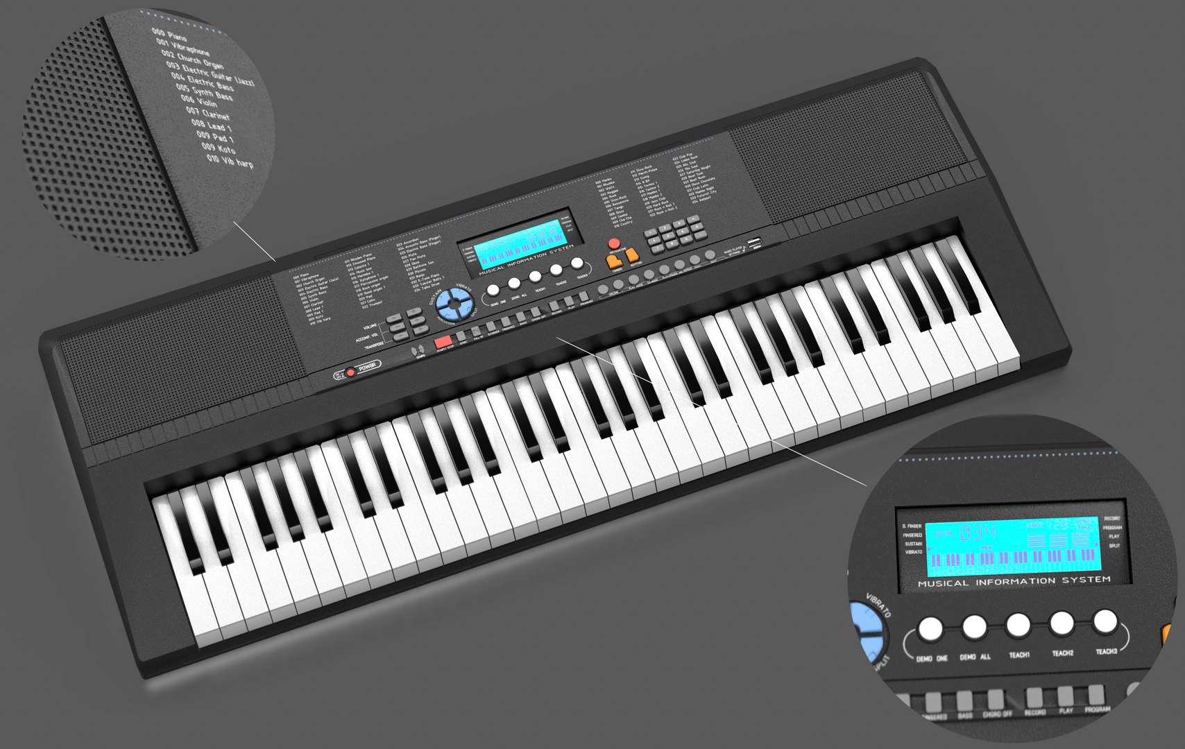 3D Portable Keyboard Key Model - TurboSquid 1704034
