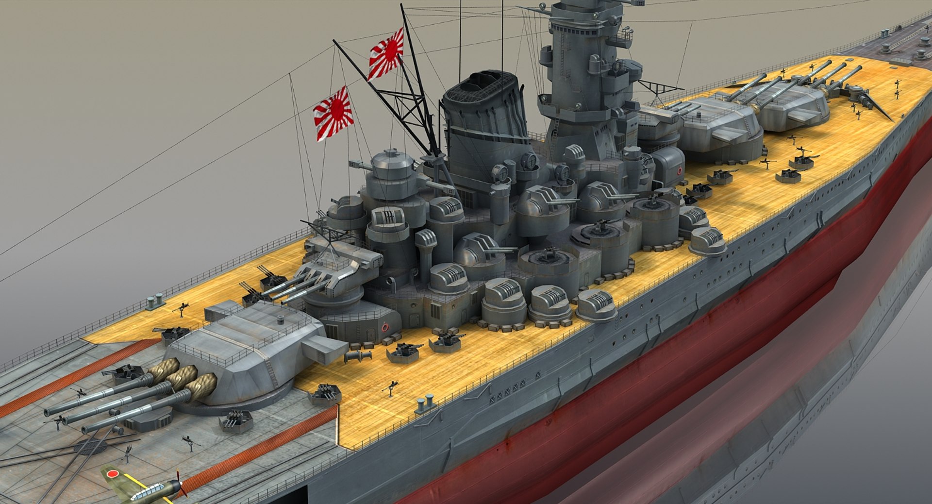 Ijn musashi japanese battleship 3D model - TurboSquid 1211797