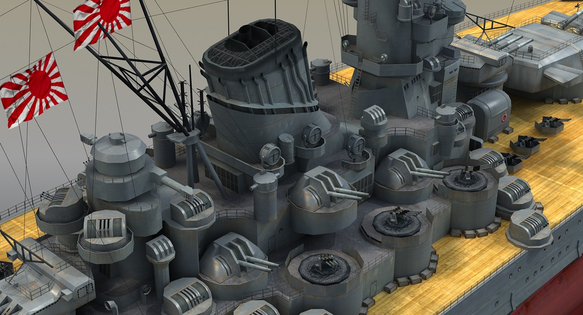 Ijn musashi japanese battleship 3D model - TurboSquid 1211797
