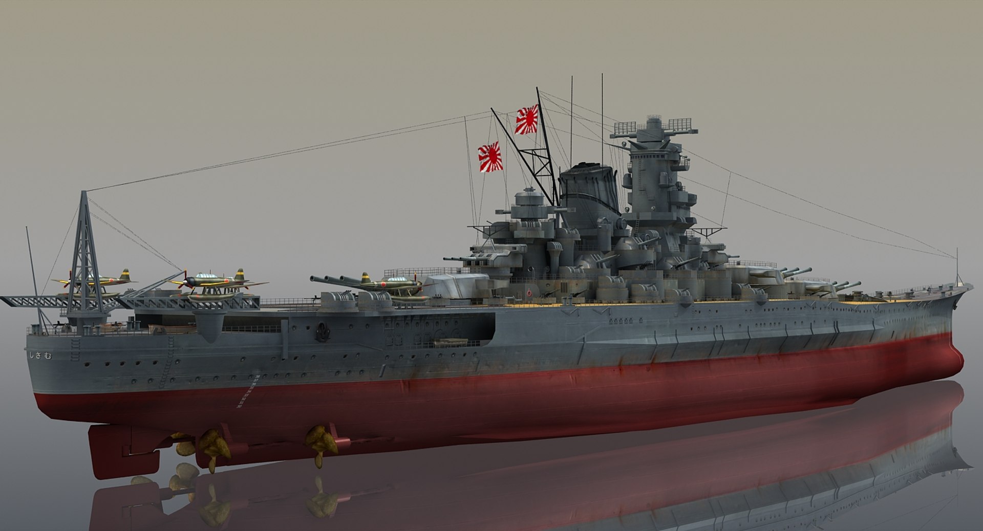 Ijn musashi japanese battleship 3D model - TurboSquid 1211797