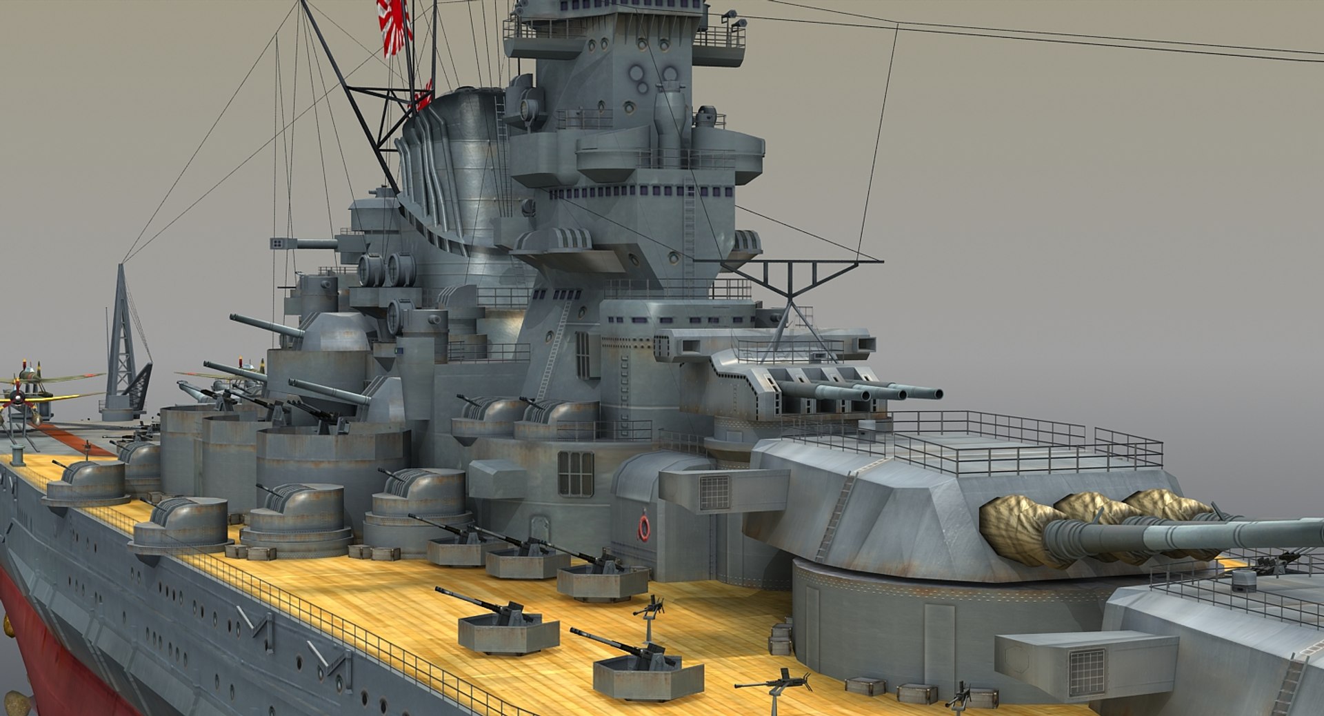 Ijn musashi japanese battleship 3D model - TurboSquid 1211797