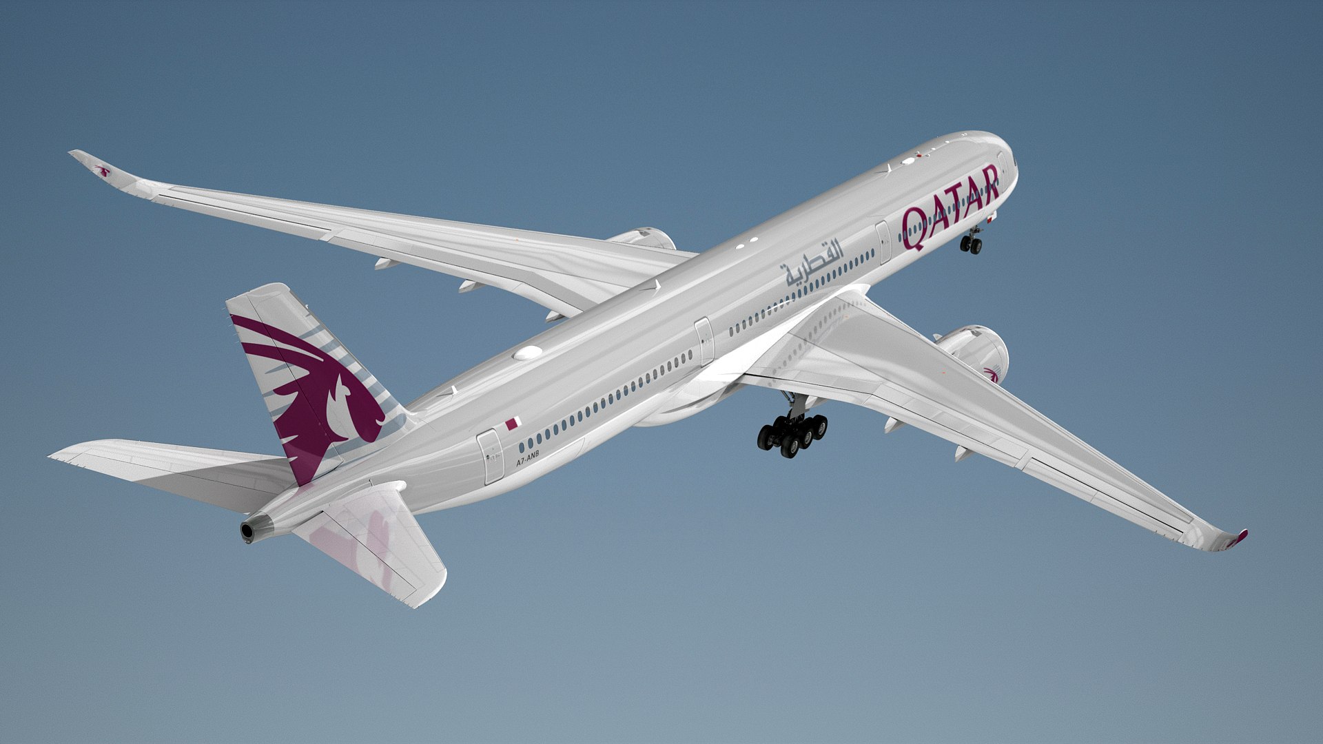 3D Airbus A350-1000 Qatar Airways Model - TurboSquid 1963895